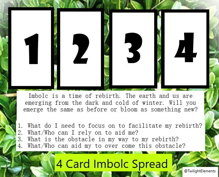 Tarot Spread: Imbolc - Rebirth - Twilight Elements